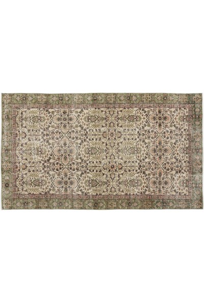 Bespoky Vintage 152x268 Cm Geleneksel Oryantal Yün Pamuk El Dokuma Alan Halısı
