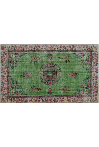 Bespoky Vintage 165x272 Cm Geleneksel Oryantal Yün Pamuk El Dokuma Alan Halısı