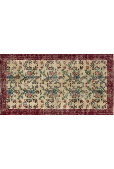 Bespoky Vintage 133x247 Cm Geleneksel Oryantal Yün Pamuk El Dokuma Alan Halısı