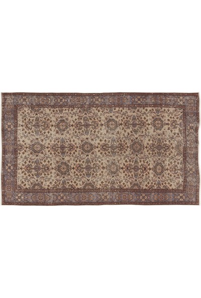 Bespoky Vintage 156x275 Cm Geleneksel Oryantal Yün Pamuk El Dokuma Alan Halısı