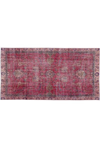 Bespoky Vintage 145x268 Cm Geleneksel Oryantal Yün Pamuk El Dokuma Alan Halısı