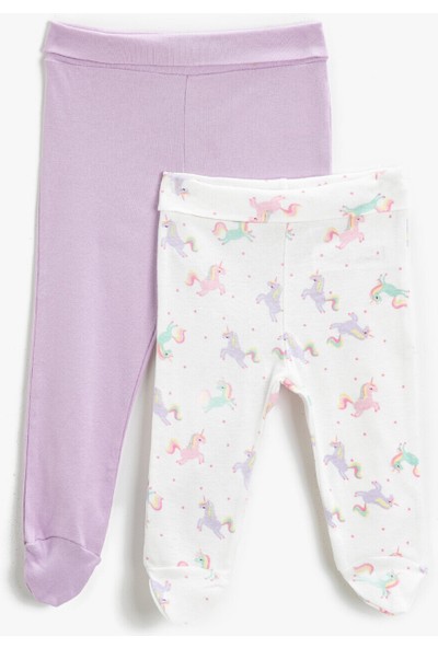 Koton 2'li Patikli Tayt Seti Pamuklu