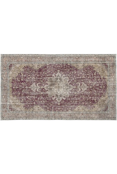 Bespoky Vintage 160x272 Cm Geleneksel Oryantal Yün Pamuk El Dokuma Alan Halısı