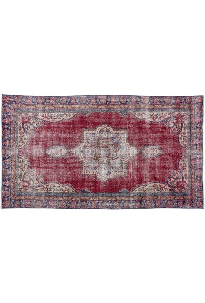 Bespoky Vintage 145X260 cm Geleneksel Oryantal Yün Pamuk El Dokuma Alan Halısı