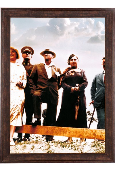 Tekin Özalit Bronz Çerçeveli Halkın Içinde Atatürk Portresi Tekin Özalit Bronz Çerçeveli Halkın Içinde Atatürk Portresi
