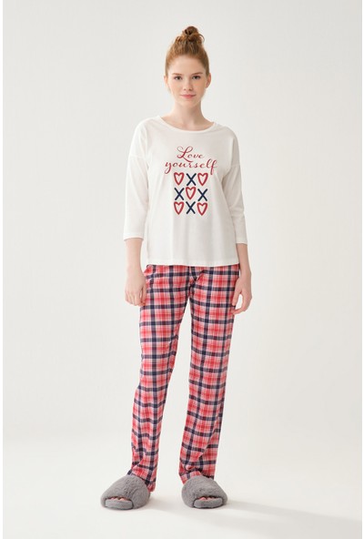 Dagi Beyaz Pijama Takım Dagi Beyaz Pijama Takım