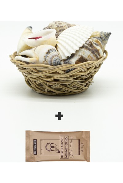 Premium Ant 7 cm Dekoratif Karışık Deniz Kabukları Sepeti & Tek Bardaklık Kahve Premium Ant 7 cm Dekoratif Karışık Deniz Kabukları Sepeti & Tek Bardaklık Kahve