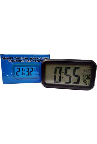 Özder İletişim Işık Sensörlü Termometreli Dijital Masa Saati