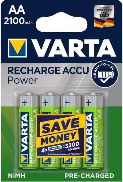 Varta 56706 2100 Mah Şarj Edilebilir Kalem Pil 4'lü