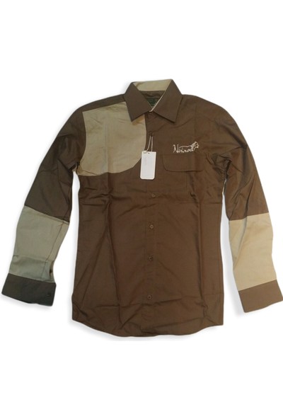 Nimrod Uzun Kollu Avcı Gömlek Kahverengi - Bej - M