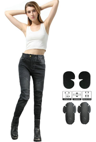 Heylife Volero Motosiklet Kot Kadın Motosiklet Yarış Bisiklet Pantolonu Retro Streç Anti-Damla Pantolon Standart Koruyucu Donanım (Yurt Dışından) Heylife Volero Motosiklet Kot Kadın Motosiklet Yarış Bisiklet Pantolonu Retro Streç Anti-Damla Pantolon Standart Koruyucu Donanım (Yurt Dışından)