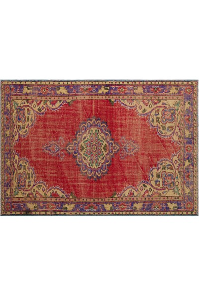 Bespoky Vintage 196x283 Cm Geleneksel Oryantal Yün Pamuk El Dokuma Alan Halısı