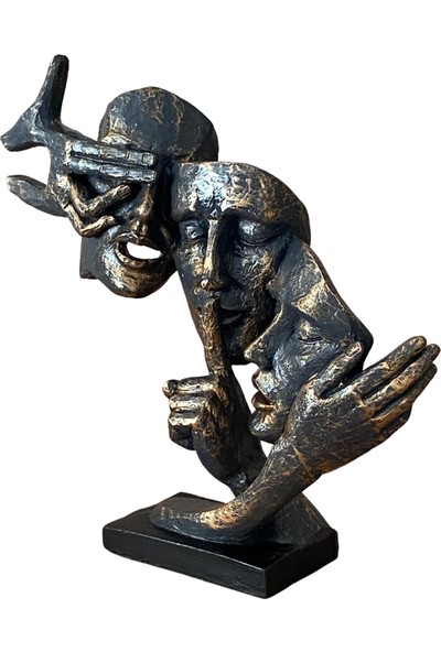 Tasarloxi Görmedim Duymadım Bilmiyorum Polyester Malzemeden Dekoratif Üç Yüzlü Mask