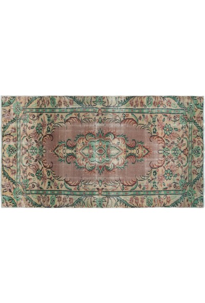Bespoky Vintage 128x235 Cm Geleneksel Oryantal Yün Pamuk El Dokuma Alan Halısı