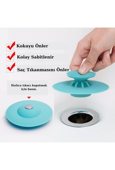 Righton Kilitli Lavabo Süzgeci ve Koku Önleyici