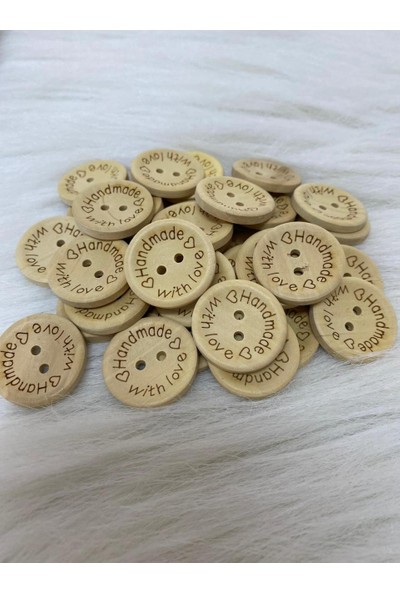 Ozan Tuhafiye Ahşap Handmade Düğme 2.5 cm 20 Adet Ozan Tuhafiye Ahşap Handmade Düğme 2.5 cm 20 Adet