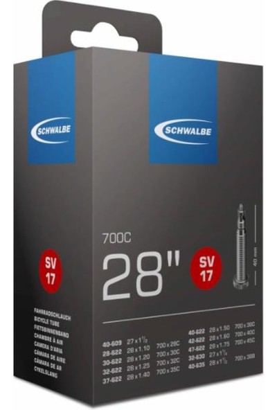 Schwalbe 700x28-45 40MM SV İç Lastik Schwalbe 700x28-45 40MM SV İç Lastik