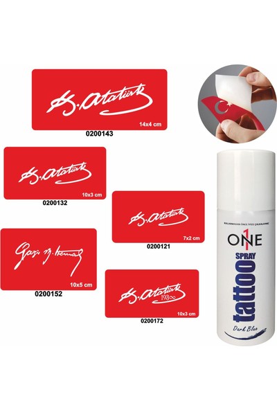 Alsepeteavm Mustafa Kemal Atatürk Kolay Dövme Yapma Seti