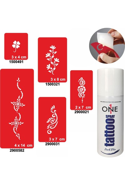 Alsepeteavm Yonca Şekli Kına Geçici Dövme Dark Blue Sprey Alsepeteavm Yonca Şekli Kına Geçici Dövme Dark Blue Sprey