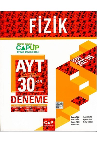 Çap Yayınları Ayt Fizik 30 x 14 Up Deneme