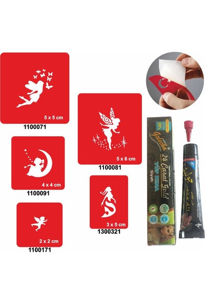 Alsepeteavm Peri Kızı Desenleri Kına ile Geçici Dövme