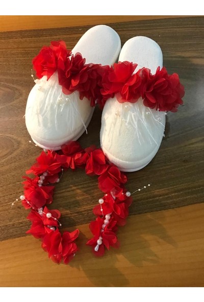 Alaz Tasarım Hobi Lohusa Taç Terlik Seti Alaz Tasarım Hobi Lohusa Taç Terlik Seti