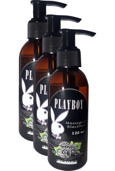 Playboy Blackberry Flavored Massage Oil Böğürtlen Aromalı Vücut Masaj Yağı 120 ml 3 Adet Playboy Blackberry Flavored Massage Oil Böğürtlen Aromalı Vücut Masaj Yağı 120 ml 3 Adet