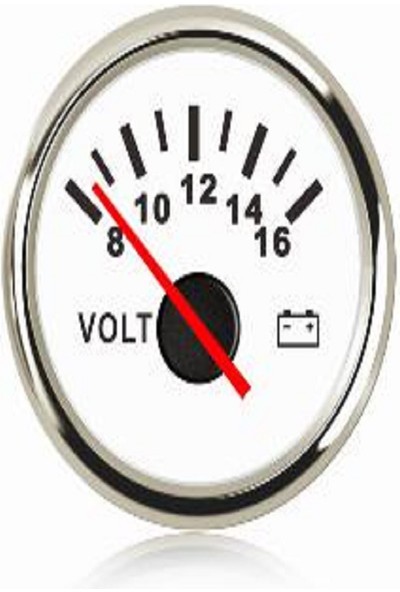 Voltmetre Gösterge Beyaz Marin Renkli Aydınlatma 52MM Voltmetre Gösterge Beyaz Marin Renkli Aydınlatma 52MM