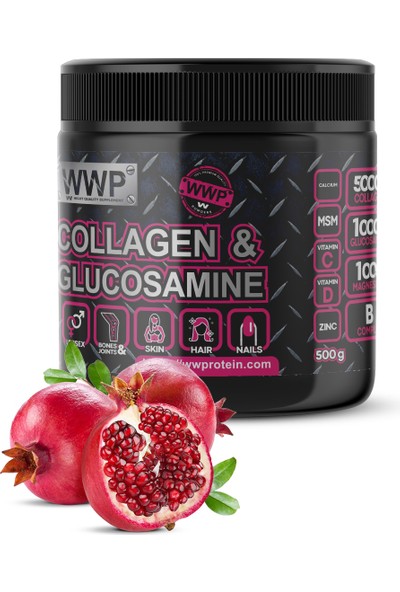 WWP Gollagen & Glucosamıne Pomegranate Flavor 500GR WWP Gollagen & Glucosamıne Pomegranate Flavor 500GR