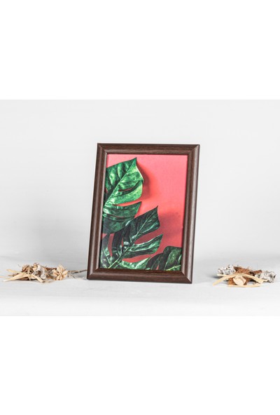 Bicanzade Resim Çerçevesi Fotoğraf Çerçevesi Ceviz Kahverengi 10 x 15 cm