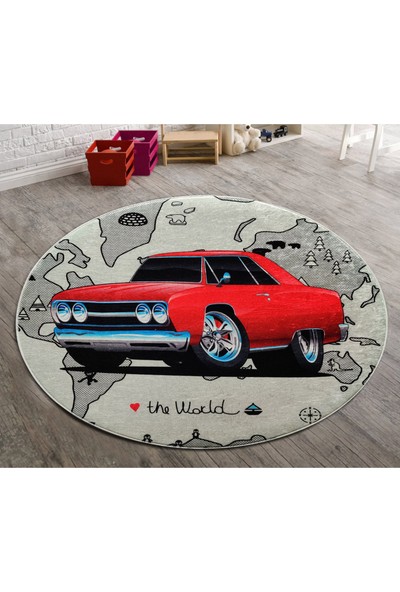 Karaca Circle Genç Redcar Baskılı Halı 100x100cm Karaca Circle Genç Redcar Baskılı Halı 100x100cm