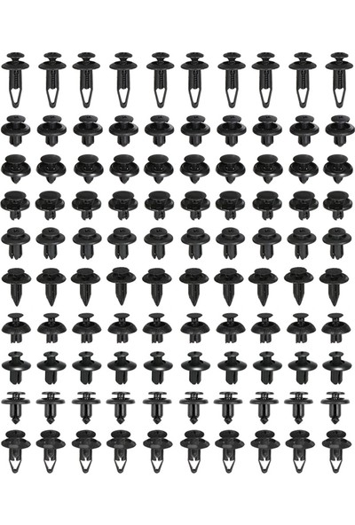 Gahome 100 Adet Raptiye Klipler Gövde Vida Perçinler Set Araba (Yurt Dışından) Gahome 100 Adet Raptiye Klipler Gövde Vida Perçinler Set Araba (Yurt Dışından)