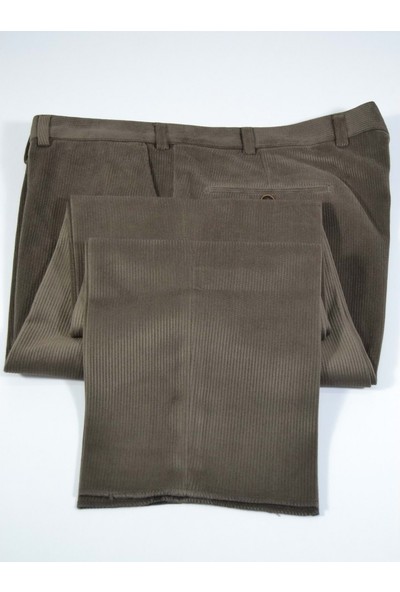 Eleyse Bilbao Classic Erkek Kadife Pantolon - Vizon - 42