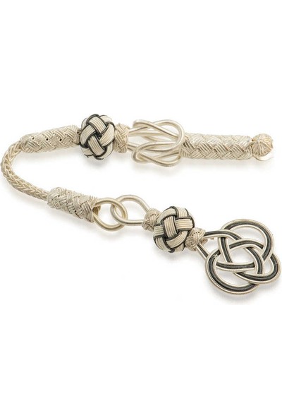 Silver Gümüş Trabzon Örmesi Kazaz Tesbih Püskülü