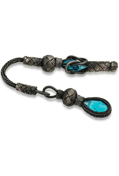 Silver ​1000 Ayar Gümüş Zirkon Taşlı Kazaz Püsküllü