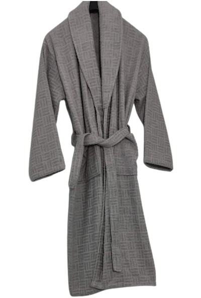 Acartekstil Pamuk Desenli Lüks Erkek Bornoz