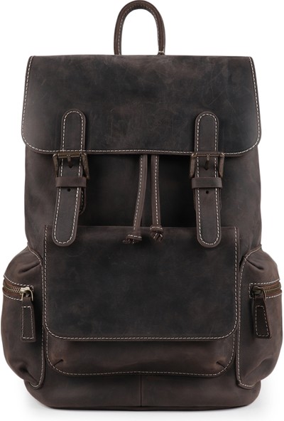 Megagear Deri Valley Sırt Çantası - Kestane Megagear Deri Valley Sırt Çantası - Kestane