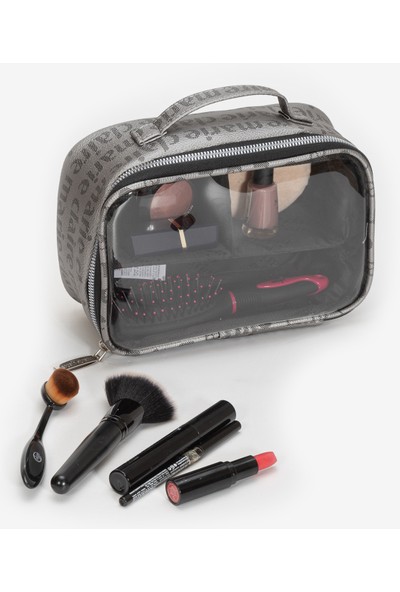 Marie Claire Gri Kadın Makyaj Çantası Scarlett MC222111279 Marie Claire Gri Kadın Makyaj Çantası Scarlett MC222111279