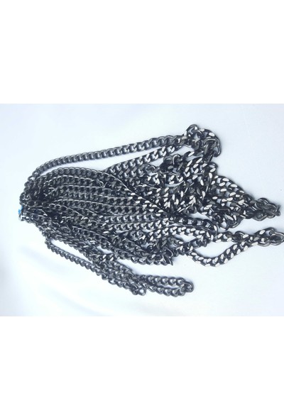 Be Beauty Siyah Renginde 8 mm Metal Çanta Zinciri (1 Pakette 1 Mt.)