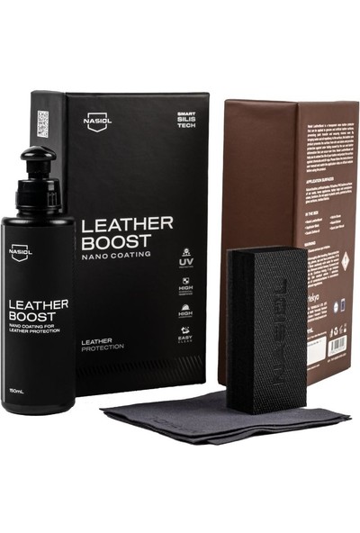 Nasiol Leatherboost Deri Yüzeyler Için Koruyucu Nano Kaplama Deri Bakım Kiti 150 ml Nasiol Leatherboost Deri Yüzeyler Için Koruyucu Nano Kaplama Deri Bakım Kiti 150 ml