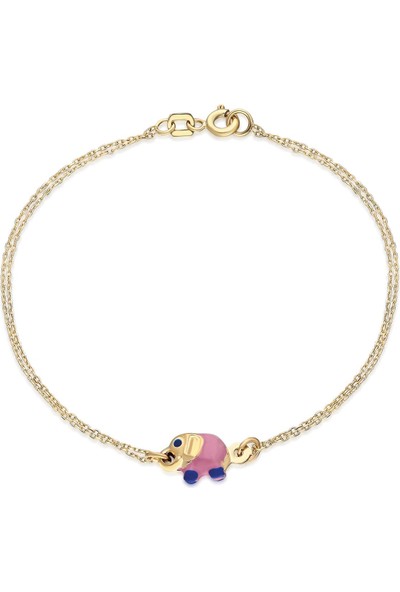 Asya Fil Figürlü 14 Ayar Altın Spor Bileklik 1,25 Gram