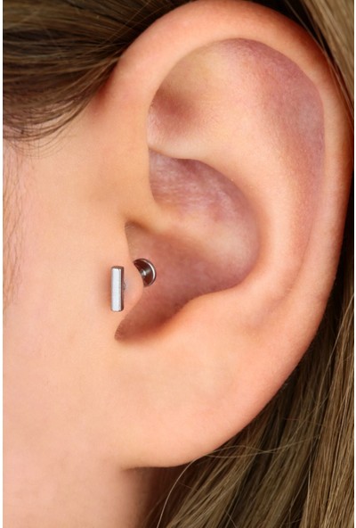 Takıconcept Tragus Çelik Çubuk Piercing Gümüş Renk Takıconcept Tragus Çelik Çubuk Piercing Gümüş Renk