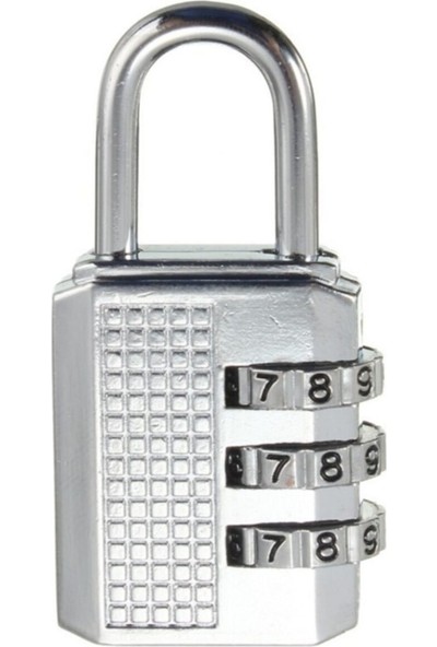 Real West Ayarlanabilir Uzun Ömürlü Metal 3 Haneli Şifreli Dolap Asker Bavul Güvenlik Asma Kilit 25 mm