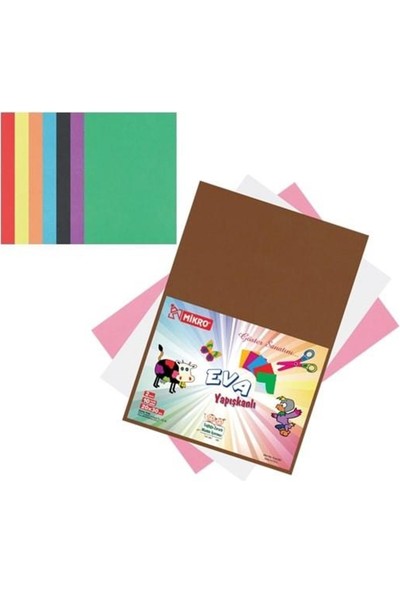 Mikro Yapışkanlı Eva 001 10 Renk 2 mm 20 x 30 cm cm 10'lu Mikro Yapışkanlı Eva 001 10 Renk 2 mm 20 x 30 cm cm 10'lu
