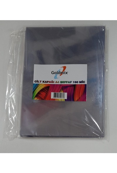 Goldmix Cilt Kapağı A4 Şeffaf 160 MIC.100'lü
