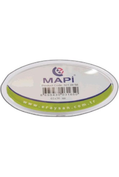 Mapi K11 Şeffaf Isimlik 68 x 42 mm Oval
