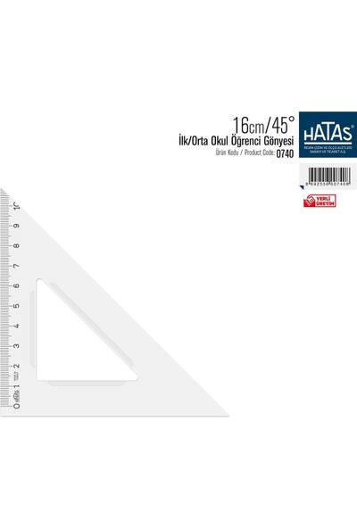 Hatas Ilk-Orta Okul Öğrencı Gönyesi 16 / 45 NO:0740 Hatas Ilk-Orta Okul Öğrencı Gönyesi 16 / 45 NO:0740