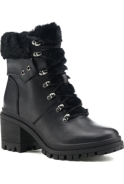 İnci Mate.z 1pr Siyah Kadın Kar Botu