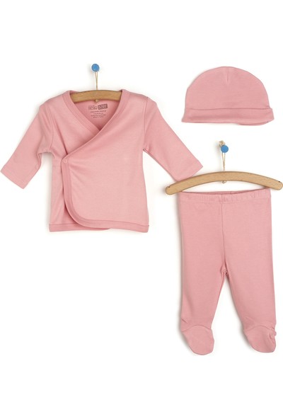 Hello Baby Organik Zıbın-Şapka-Patikli Alt Set
