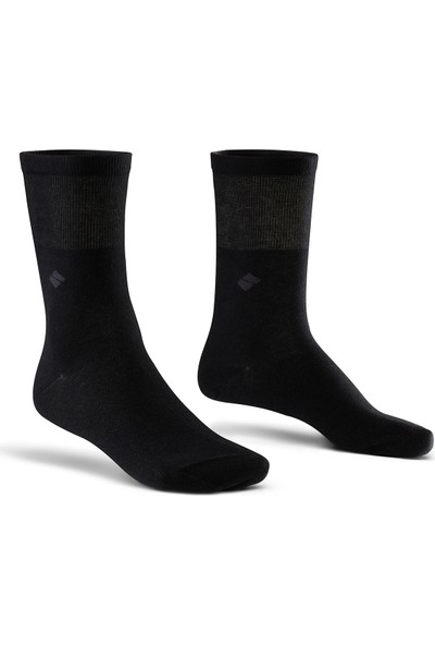 Bonny Silver Diyabetik Soket Erkek Siyah Gümüş Çorap